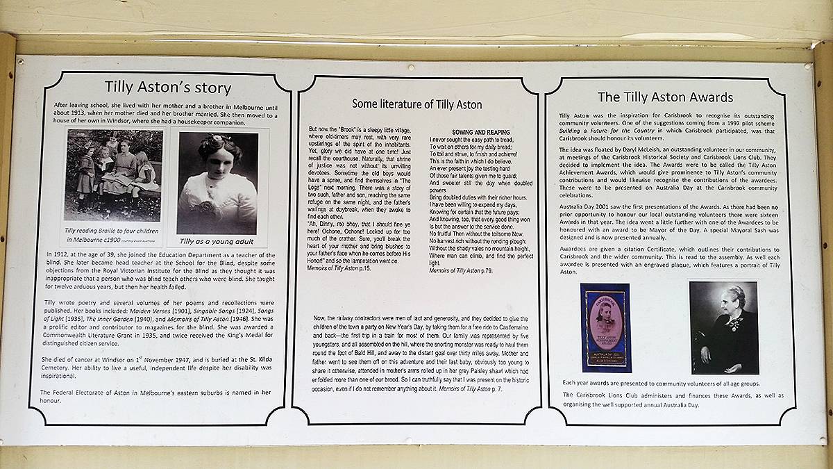 Tilly Aston Memorial | Goldfields Guide