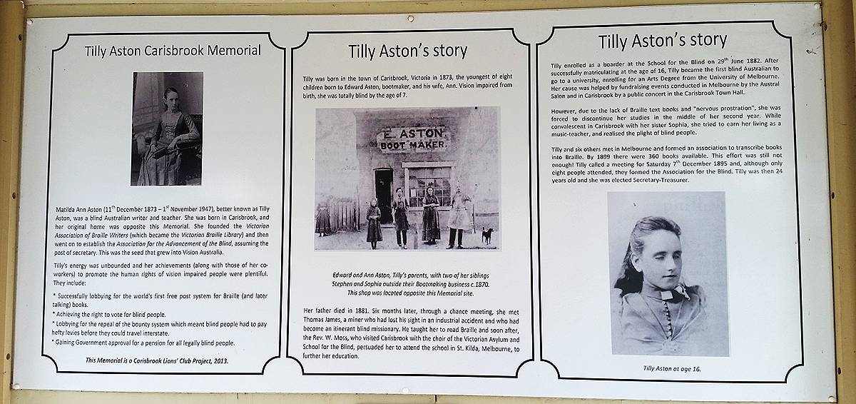 Tilly Aston Memorial | Goldfields Guide