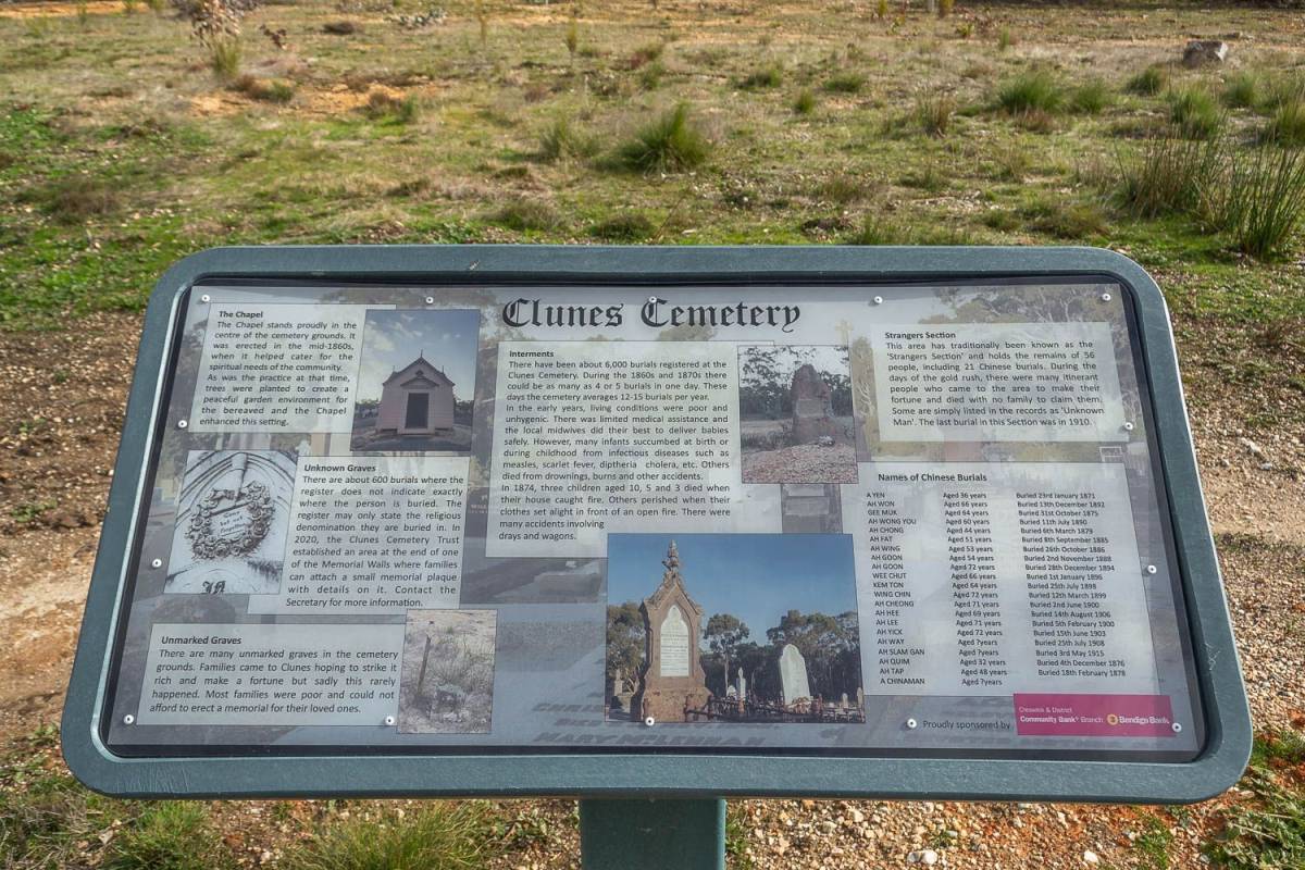 Clunes Cemetery | Goldfields Guide