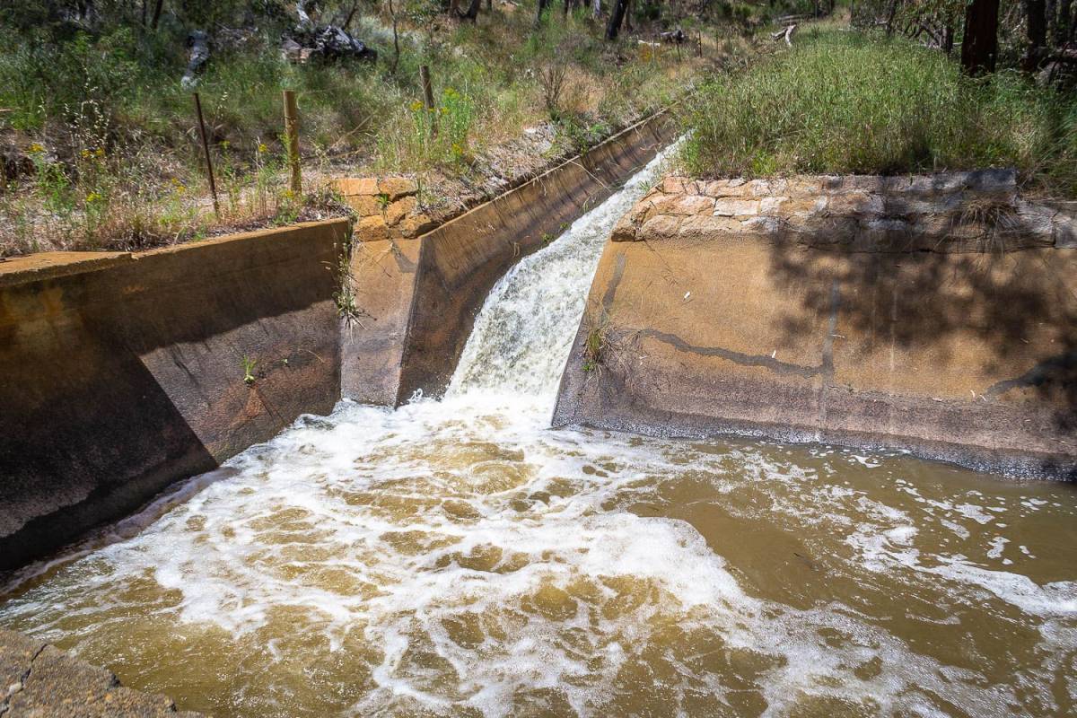 Coliban Channel Waterfalls and Dissipator | Goldfields Guide