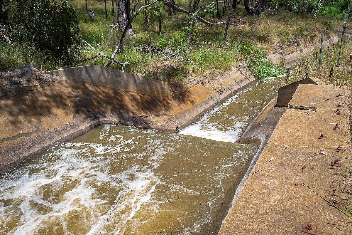 Coliban Channel Waterfalls and Dissipator | Goldfields Guide